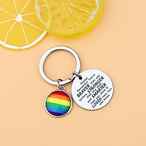 AKTAP LGBT Rainbow Gay & Lesbian Pride Keychain Pansexual Gifts Transgender Pride