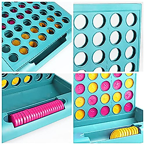 Pup Go 4 in a Row Game - 6 Spare Discs Included, Board Games Toys for Boys, Classic Four in a Row and Family Fun Games for Ages 3 4 5 6 7 8 12 Year Old Kids Children Adults (Green)