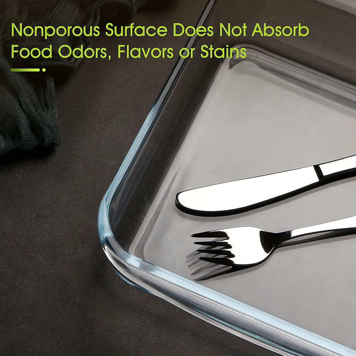 NUTRIUPS 2.4QT Square Glass Baking Dish,9x9In Square Baking Dish,Square Baking Pan,Glass Baking Dish for Oven