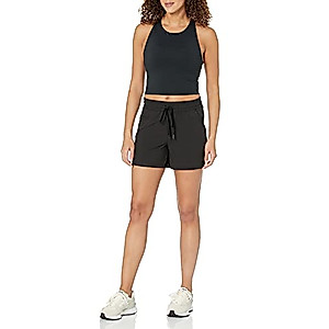 Amazon Essentials Women's Studio Woven Stretch Short, Black, X-Large