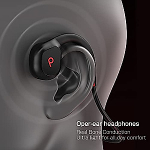 PASONOMI Bone Conduction Headphones, Open-Ear Bluetooth Headphones, Sport Headphones Wireless Running Headset for Workout Gym, Waterproof Bluetooth Headphones Built-in Mic