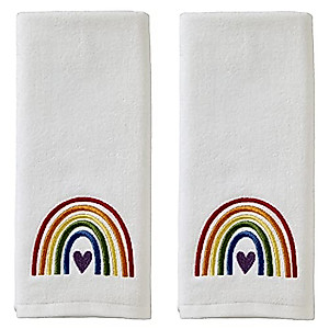 SKL Home Pride Rainbow Hand Towel Set, 25" x 16", 2 Count