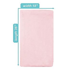 TL Care Supreme 100% Natural Cotton Jersey Knit Fitted 18" x 36" Cradle/Bassinet Sheet, Pink, Soft Breathable, for Girls
