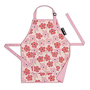 Urban Infant Little Helper Kids Apron - Children's Cooking Art Gardening - Toddler Boys and Girls - Poppies