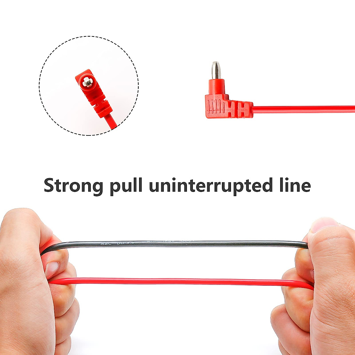 LDEXIN 2 Pairs Digital Multimeter Test Leads Banana Plug, Voltmeter Test Probe Multimeter Probes 10A 1000V