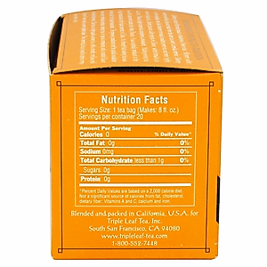 Triple Leaf Tea - Oolong Tea Bags, Wulong Tea, Semi-Oxidized, 20 Tea Bags