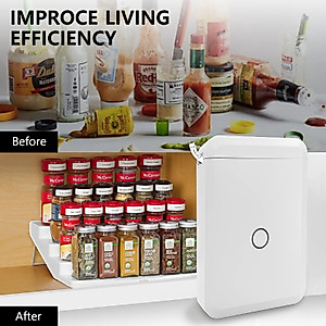 Label Makers D110 Portable Mini Bluetooth Label Printer Wireless Labeler Machine with Tape Small Smart Phone Handheld Sticker Multiple Templates Font Icon Easy to Use Inkless Rechargeable