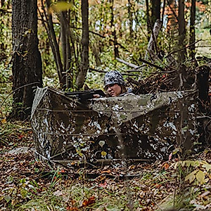 BARRONETT BLINDS® Field Shield™, Adjustable Panel Blind, Ultra-Portable Concealment, Adjustable Height, Lightweight, 1-2 Person, Crater™ Thrive, FS100CT