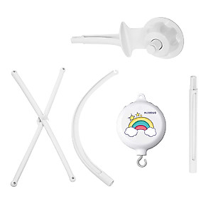 Baby Mobile arm, Crib Mobile arm with Crib Mobile Motor, Musical Crib Mobile, Baby Mobile for Crib, Mobile Holder for Crib,-Gray (Gray, 26'')