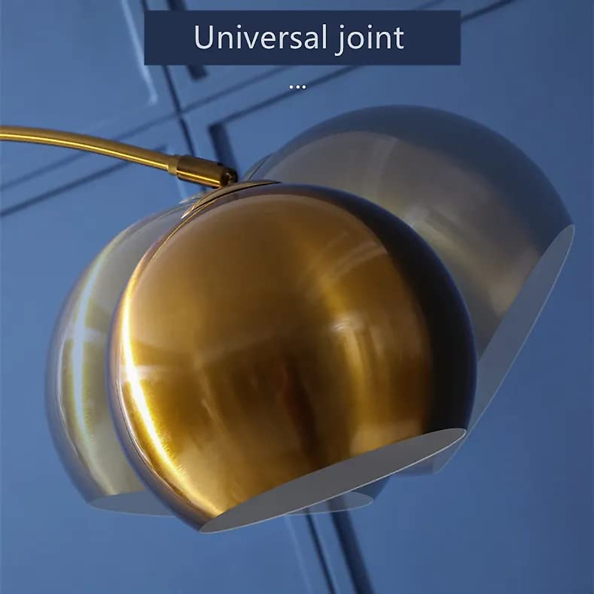 LightInTheBox Modern LED Arc Floor Lamp Gold Floor Lamp Brass Standing Lamp with Marble Base Floor Light for Living Room Reading Bedroom Home Office