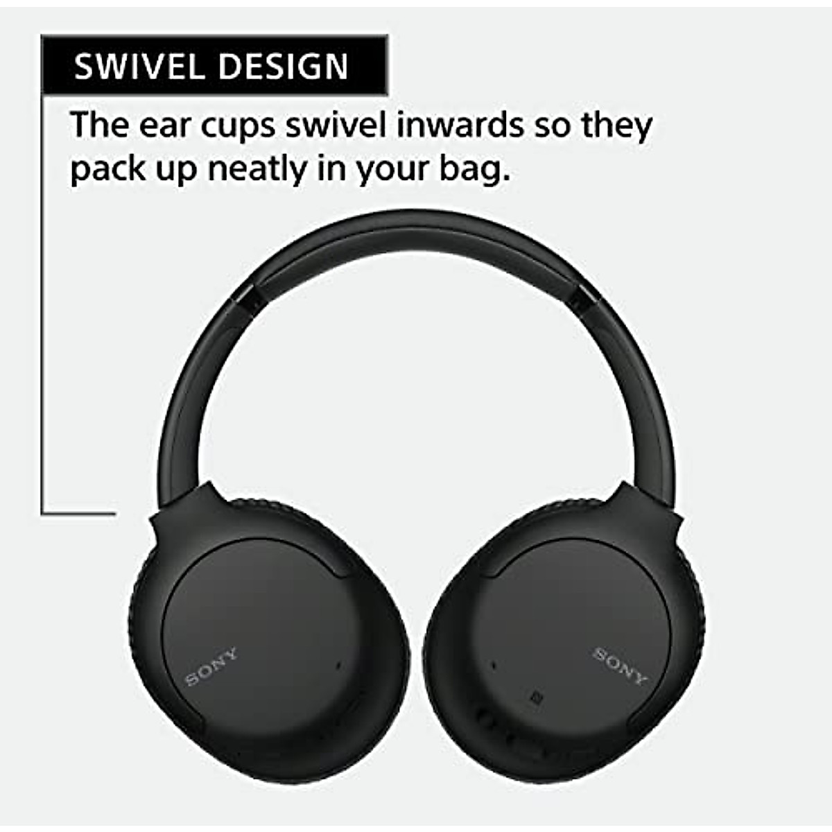 Sony Noise Cancelling Headphones WHCH710N: Wireless Bluetooth Over the Ear Headset with Mic for Phone-Call, Black