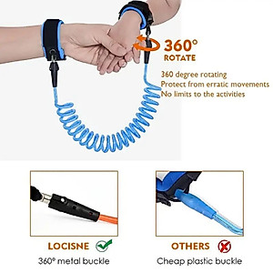 Anti Lost Wrist Link for Toddlers, Toddler Leash Wrist Baby Safety Leashes Wrists for Kids,Boys, Child (2M, Blue)