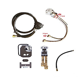 eMarkbeauty Shampoo Bowl Crystal Faucet, Spray Hose and Vacuum Breaker Kit for New or Replacement Repair Shampoo Bowl Parts and Fixtures TLC-1161-77SH