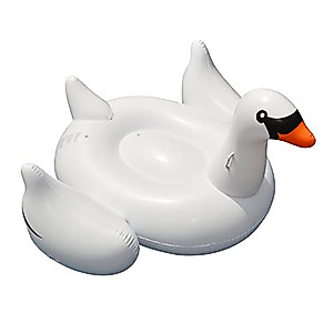 Swimline Giant Swan Inflatable Ride-On Swimming Pool Raft Float, White (6 Pack)