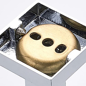 YDYFC Copper Bathroom Towel Rails Shelf, Wall Mounted 4-rods Storage Shelves, Kitchen Dish Cloths Hanger, 9 Sizes 30cm-80cm, Chrome (Size : 15.7inch(40cm))