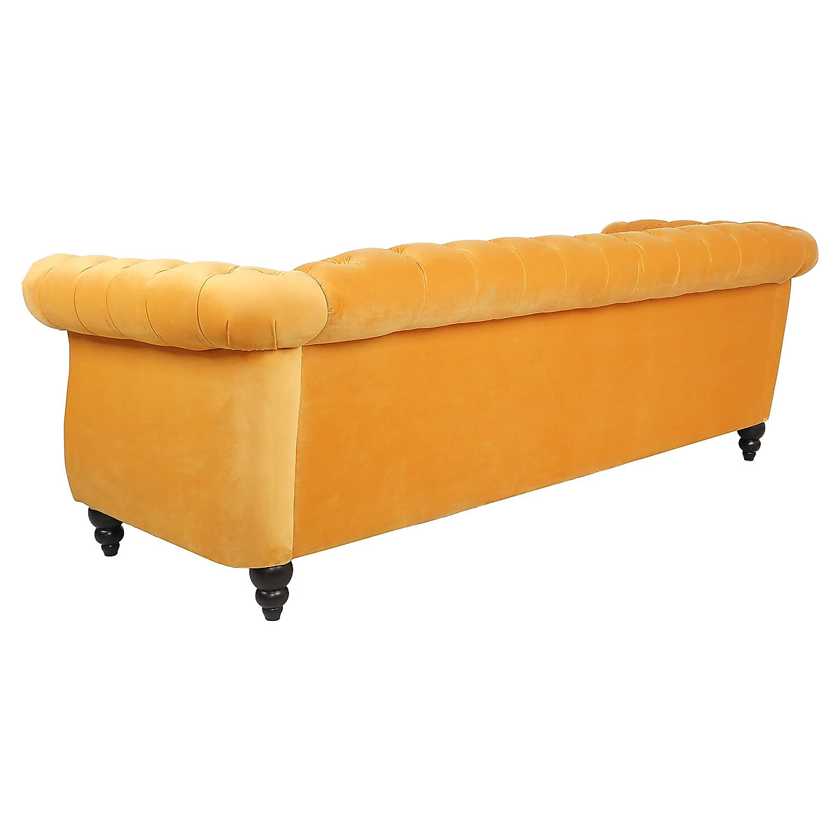 AVZEAR 3 seat Sofa, Velvet Sofa Living Room Sofa Large Sofa Modern Chesterfield Fabric Modern 3 Seater Couch Furniture Classic Tufted Chesterfield Settee Sofa, Yellow