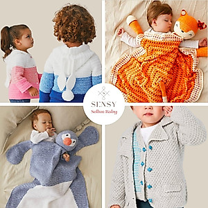 Sensy Softee Baby Yarn, 3.5 oz, 275 Yards, Gauge 3 Light (Blue)