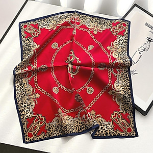 PoeticEHome 100% Mulberry Silk Neck Scarf 21"x21" Small Square Scarfs for Women Gift Packed