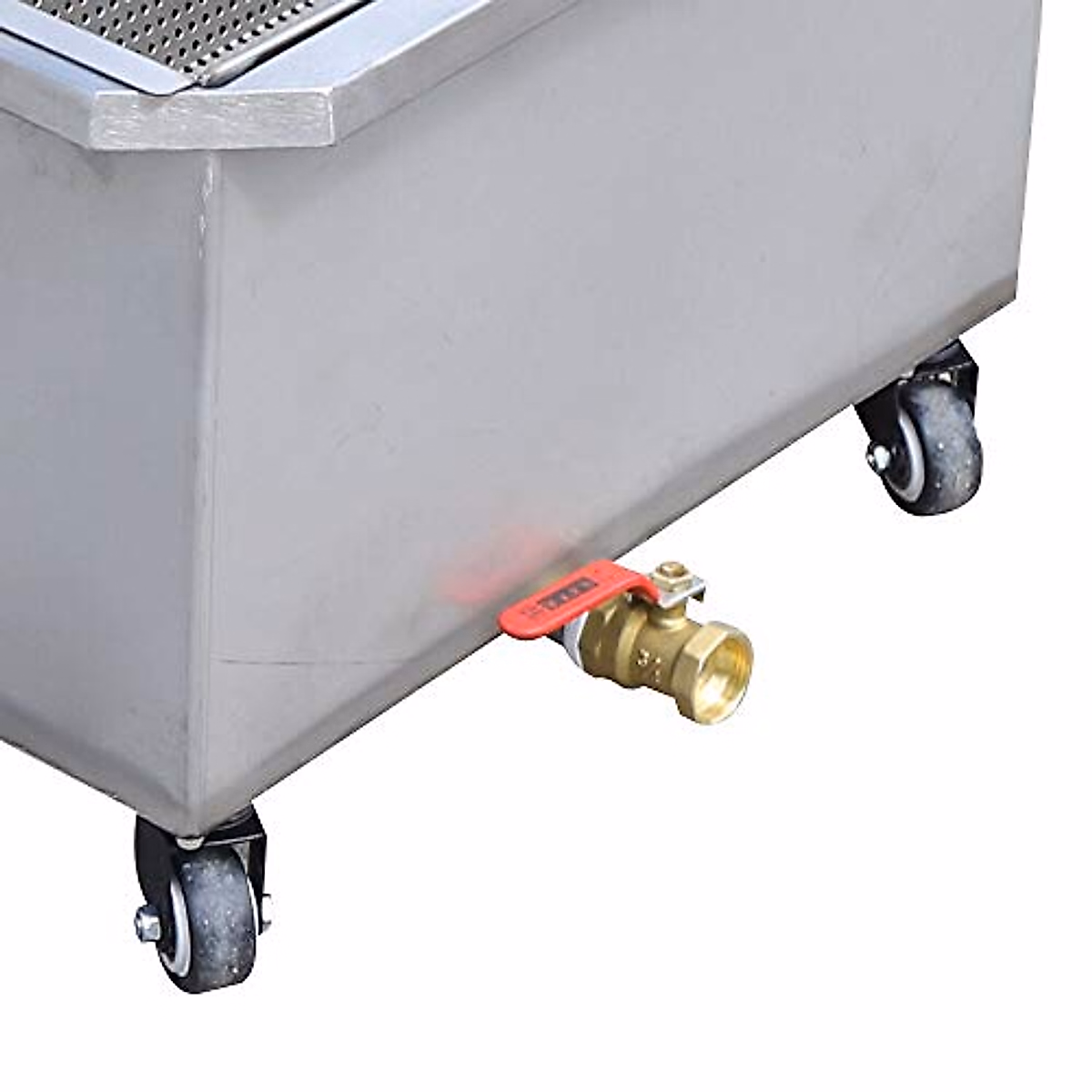 55 L /14.5 Gal Commercial Mobile Fryer Filter Machine/Oil Filter Truck, 550W Fryer Filter Frying Oil Filtering System for Restaurant - Gravity Sedimentation (US Stock)