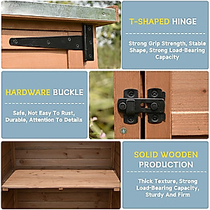 Garden Storage Cabinet Outdoor Storage Cabinet with Lockable Doors Utility Tools Organizer Racks Shelves for Backyard, Lawn(Blue)