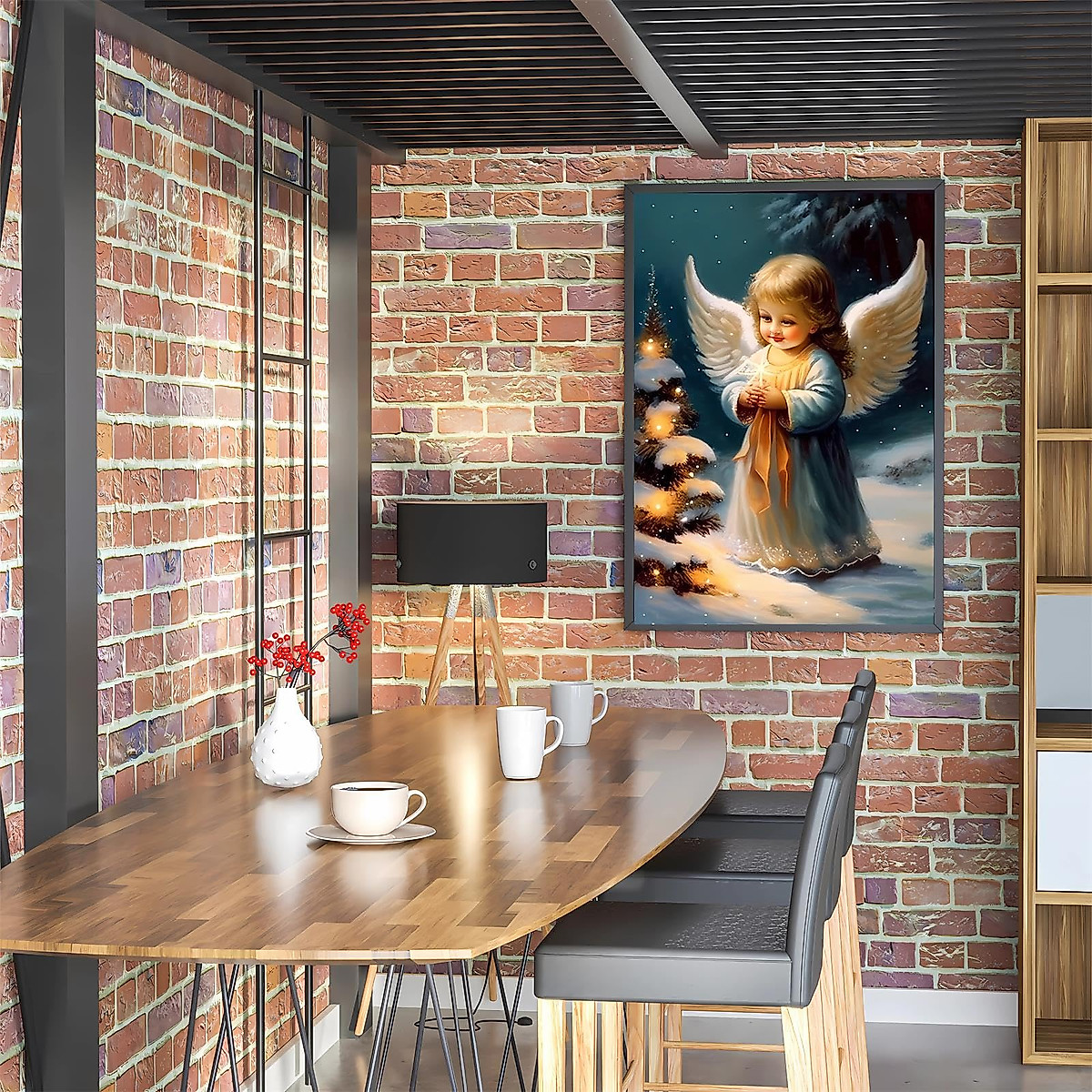 Worihut 5D Diamond Painting Kits for Adults, Angel DIY Full Round Diamond Art with Accessories & Tools,Wall Decoration Crafts for Home Wall Decor 16x20 Inch