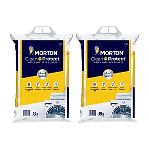 Morton Clean and Protect Water Softener Salt Pellets, 40 LB (Pack-2)