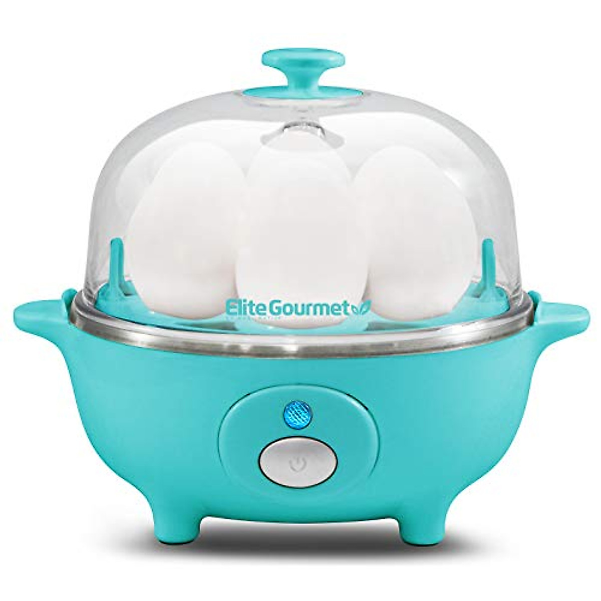 Elite Gourmet Easy Electric 7 Egg Capacity Soft, Medium, Hard-Boiled Cooker Poacher, Scrambled, Omelet Maker with Auto Shut-Off and Buzzer, BPA Free