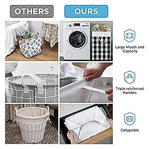 GALMAXS7 Large Laundry Hamper Collapsible Laundry Basket Clothes Hampers For Laundry Tall Laundry Basket 2 Pack Foldable Laundry Basket Laundry Baskets With Portable Handles For Toys Dorm Travel, 75L