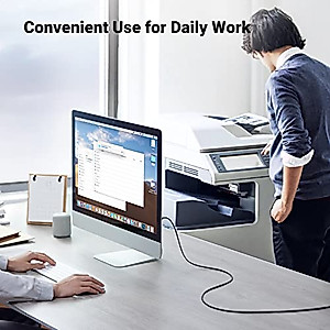 UGREEN USB Printer Cable - USB A to B Cable, 2.0 USB B Cable High-Speed Printer Cord Compatible with Hp, Canon, Brother, Samsung, Dell, Epson, Lexmark, Xerox, Piano, Dac, and More 5 FT