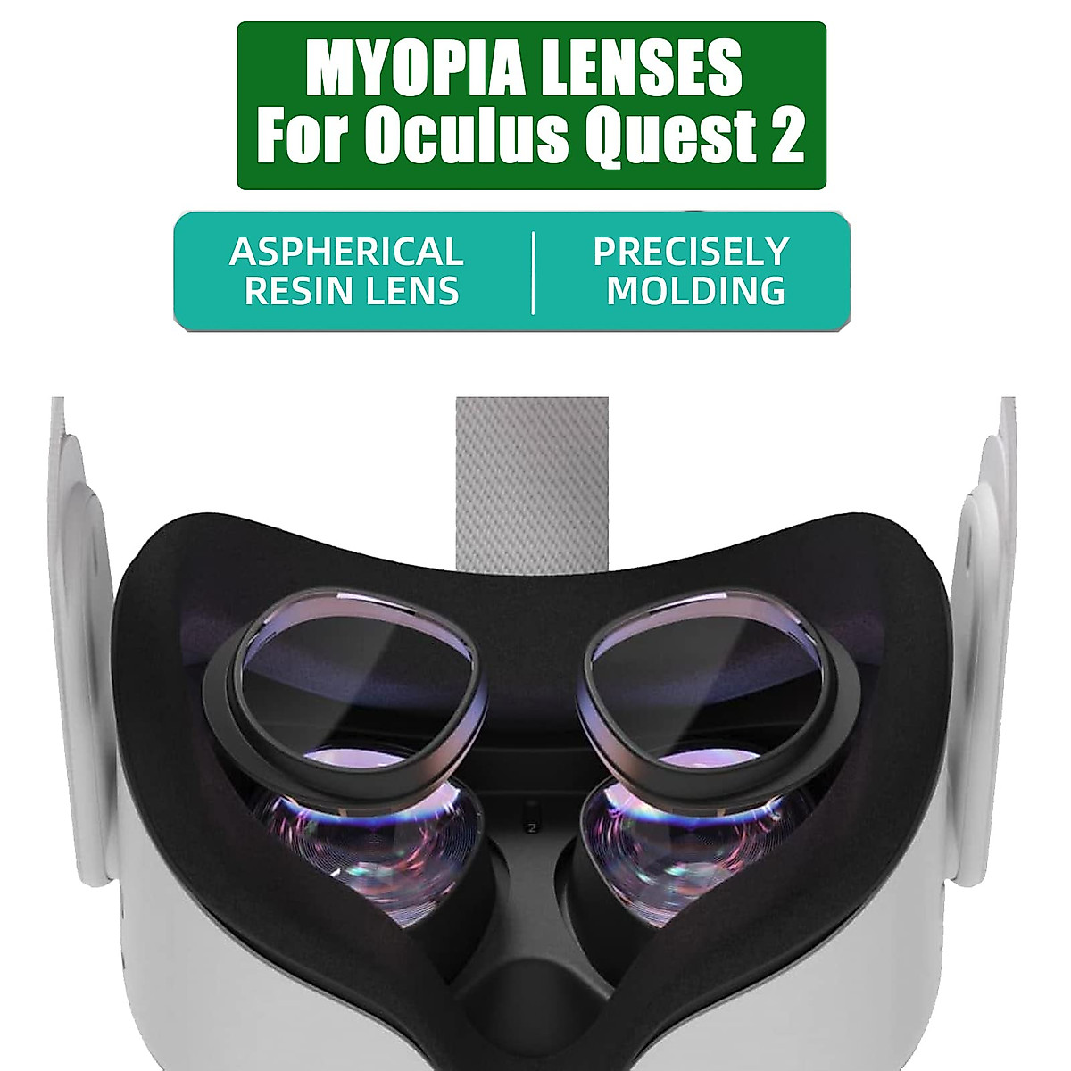 Myopia Glasses Lens Compatible with Oculus Quest 2 VR Headset accessories , customized Frame Plus Protecting Lens Combination 1 Pair (-1.50)