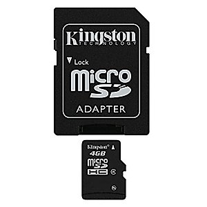 Kingston 4 GB microSDHC Class 4 Flash Memory Card SDC4/4GB