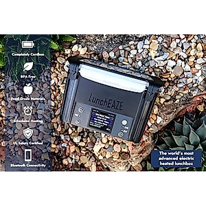 LunchEAZE Electric Lunch Box – Self-Heating, Cordless, Battery Powered Food Warmer for Work, Travel– 220°F Heat, BPA Free, Meal Prep Friendly with Bluetooth Connectivity