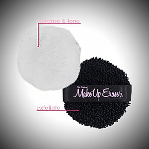 MakeUp Eraser Puff 5pc Set, Reusable and Machine Washable Rounds, Laundry Bag Included,5 Count (Pack of 1)