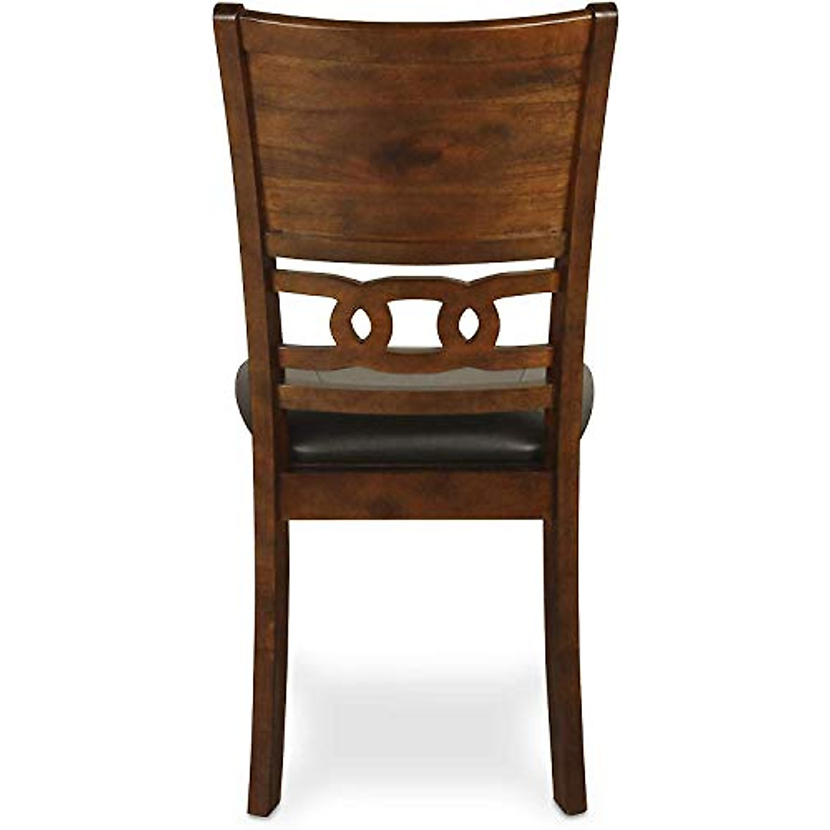 New Classic Furniture Gia 5-Piece Round Dining Set with 1 Dining Table and 4 Chairs, 47-Inch, Brown