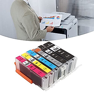 Fafeicy 6pcs Printing Cartridges, Ink Cartridges Replacement Accessory Part for PIXMA MG5460 MG5560 MG5660 MG6360 MG6460 MG6660 (BK BK C M Y GY 6 Colors)