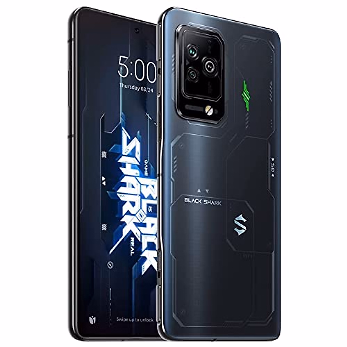 Black Shark 5 Pro Unlocked Gaming Smartphone, 12 GB + 256 GB 5G Cell Phone, 6.67" E4 144Hz Display, Snapdragon 8 Gen 1 + LPDDR5 + UFS3.1, 64MP Camera, 120W Charging with 4650mAh - Black