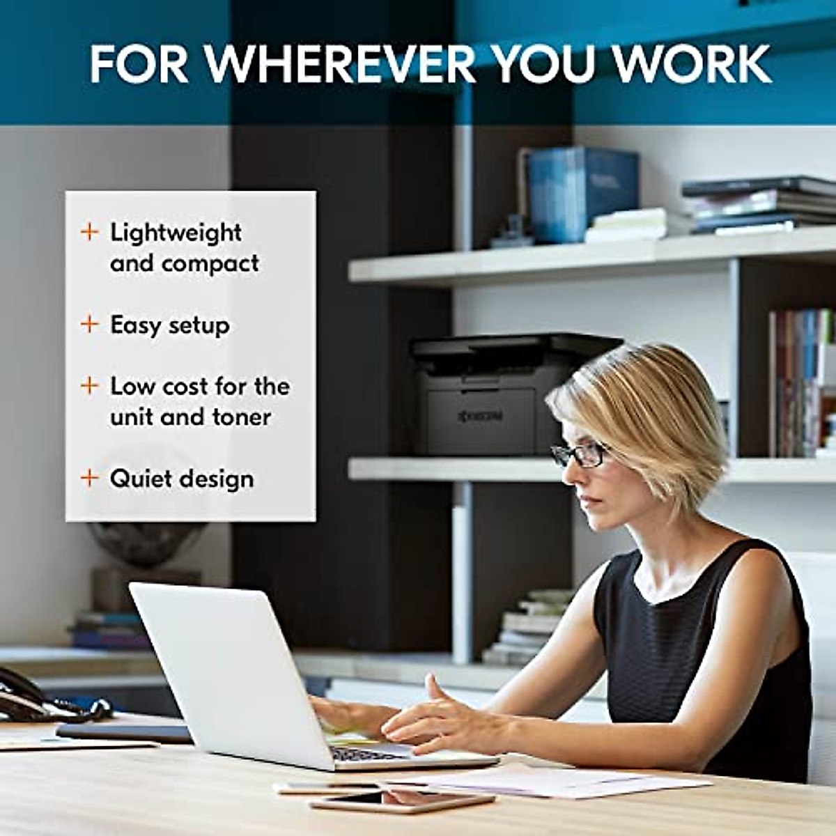 Kyocera MA2000w Multifunctional Monochrome Laser Printer (Print/Copy/Scan), 21 ppm, Wireless & USB 2.0, 600dpi, 2 Digits LED Display, 150 Sheet Capacity, ID Card Copy, 50 Sheet Output Tray, 64MB
