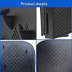 PS5 Console Face Plates,Playstation 5 Accessories with Fan Vents Faceplate，with Dust Filter for Cooling Vents,Shockproof ABS Shell Cover Case (Pattern Disc Edition)