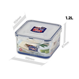 LOCK & LOCK Square Plastic Food Container with Special Tray for Tofu 40.58oz / 5.07cup