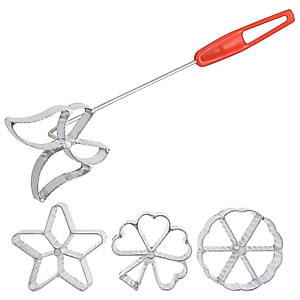 Fdit 4pcs Kitchen Cake Printing Pastry Cake Printing Pastry Biscuit Dessert Maker Waffle Model Set Baking Accessories Best Biscuit Lovers