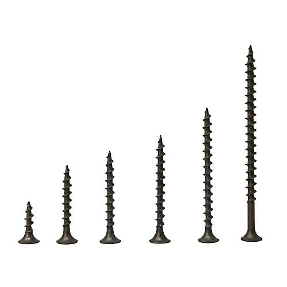 T.K.Excellent #6#8 Black Philips Bugle Head Wood Screws,Coarse Thread Sharp Point Drywall Screws Assortment Kit,250 PCS