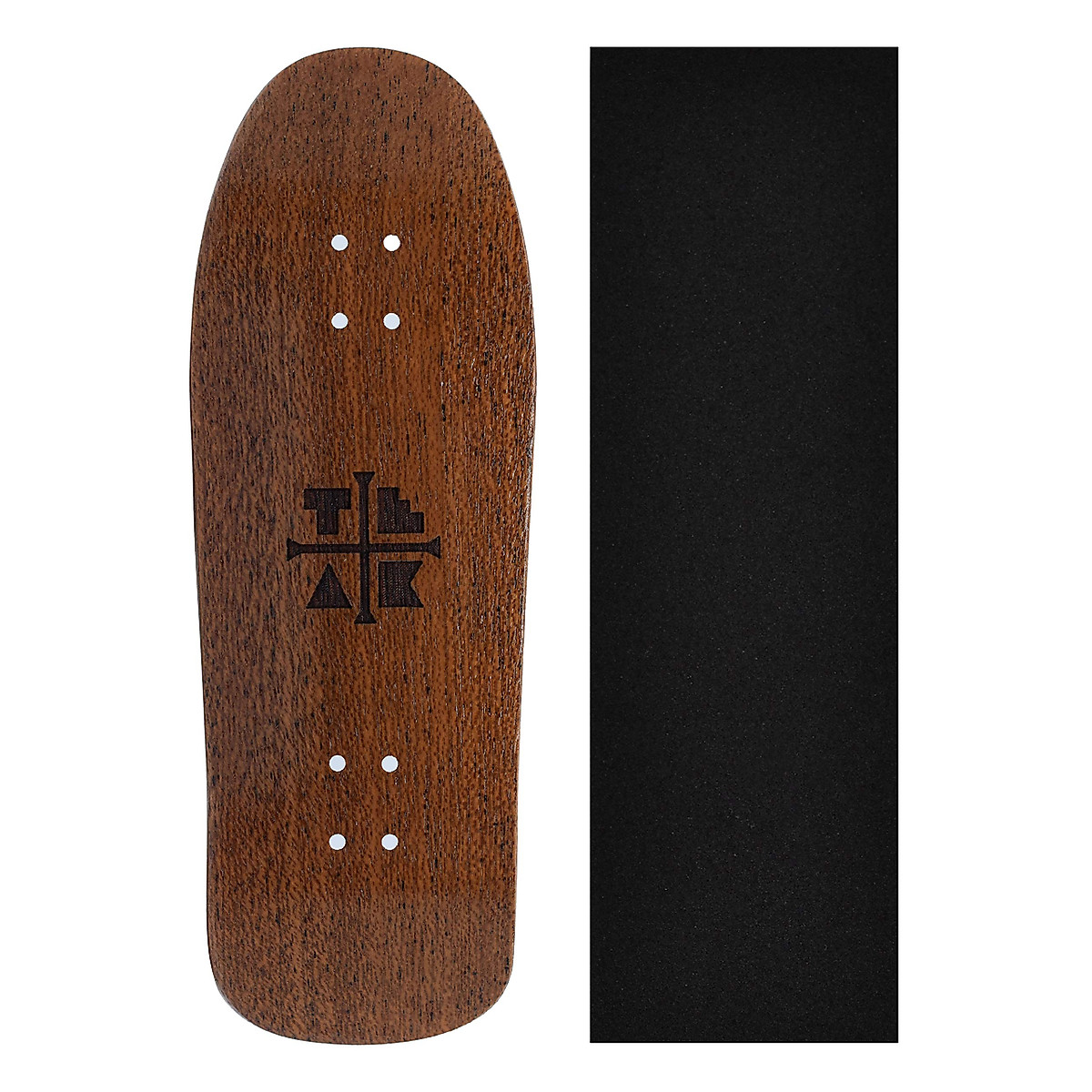 Teak Tuning Wooden Fingerboard Carlsbad Cruiser Deck, Leather Bound Book - 34mm x 100mm - Handmade, Pro Shape & Size - Five Plies Wood Veneer - Includes Prolific Foam Tape