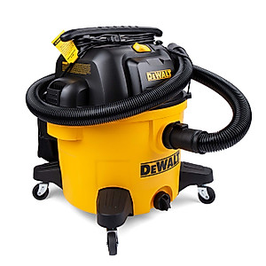 DEWALT 9 Gallon DXV09PZ New Version Poly Wet/Dry Vac, Heavy Duty Shop Vacuum for Jobsite/Workshop, Yellow