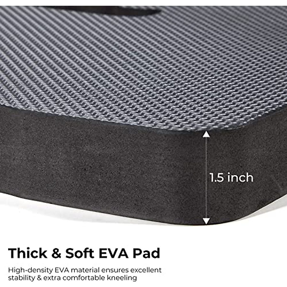 Ohuhu Premium Thick Kneeling Pad, 2-Pack Large Comfortable Gardening Knee Mat with 2 Different Surfaces, Extra Thick Knee Cushion Kneeler for Gardening Work Baby Bath Exercise Praying, 17x11x1.5 Inch