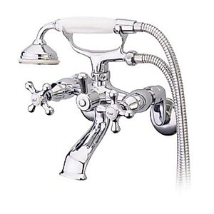 Kingston Brass KS266C Kingston Clawfoot Tub Faucet, 6-Inch Adjustable Center, Polished Chrome