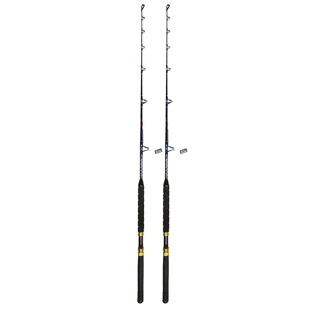 Xcaliber Marine Pair of (2) Inshore Series 6' 20-40 lb Saltwater Boat RODS (Blue and Silver)