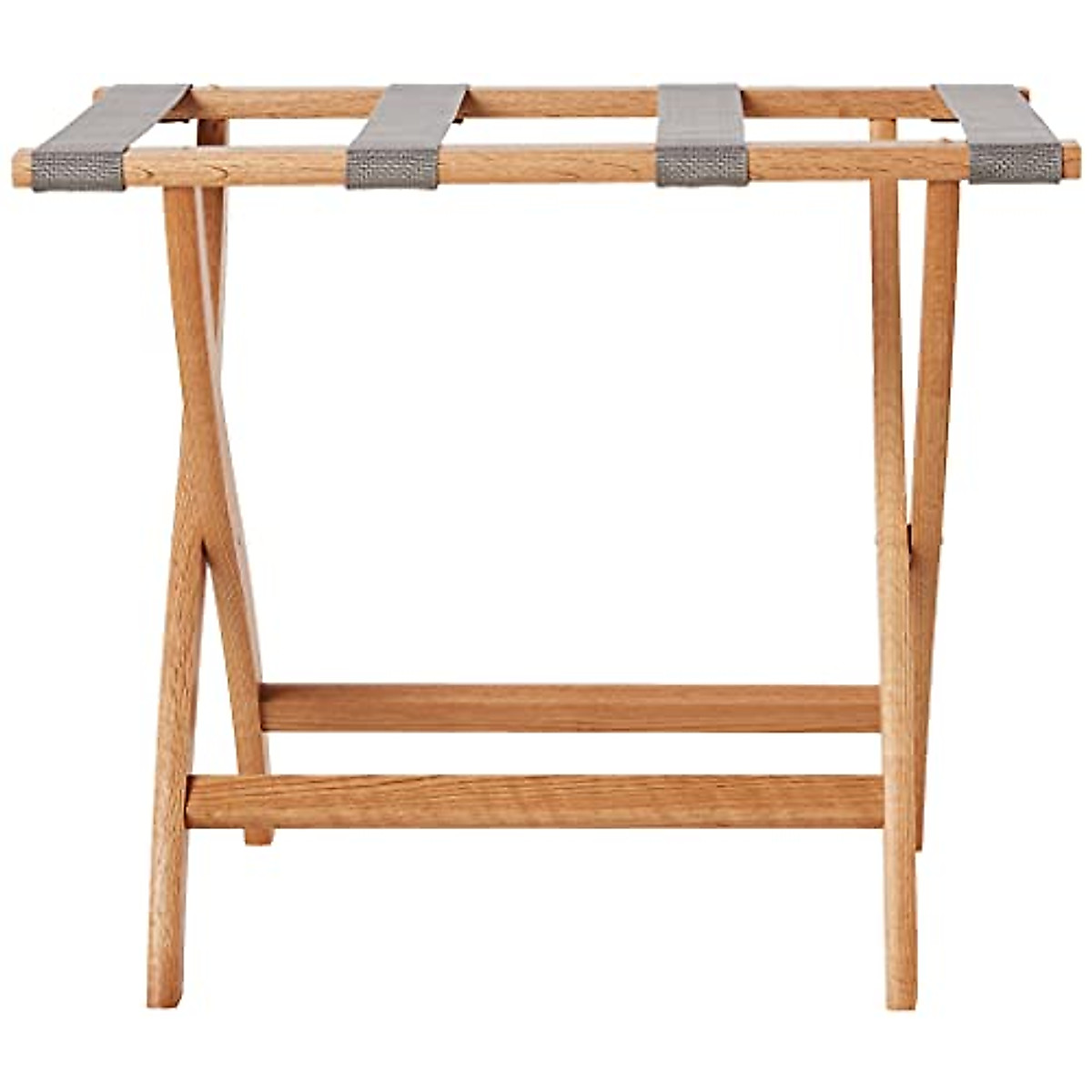 Wooden Mallet Designer Curve Leg Luggage Rack, Light Oak