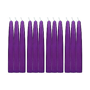 Zest Candle 12-Piece Taper Candles, 6-Inch, Purple