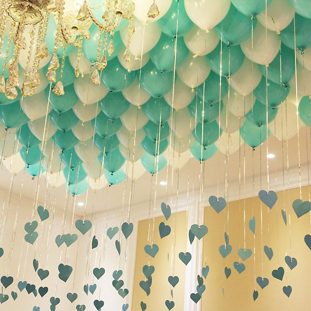 HONBAY Pack of 6 Mix Color Crimped Rugby Shape Balloon Ribbon Roll Gift String Wrap Ribbon