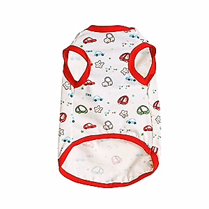 Cat Dog Clothes Puppy T Shirt Cute Print Dog Vest Apparel Doggie Tank Tops Small Dog Clothes Spring Summer Pet Shirt B Large